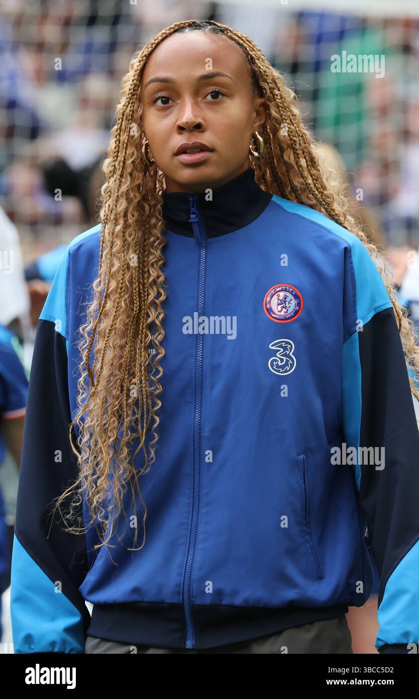 London, UK. 18th May, 2025. Chelsea Women Maelys Mpome After The Adobe ...