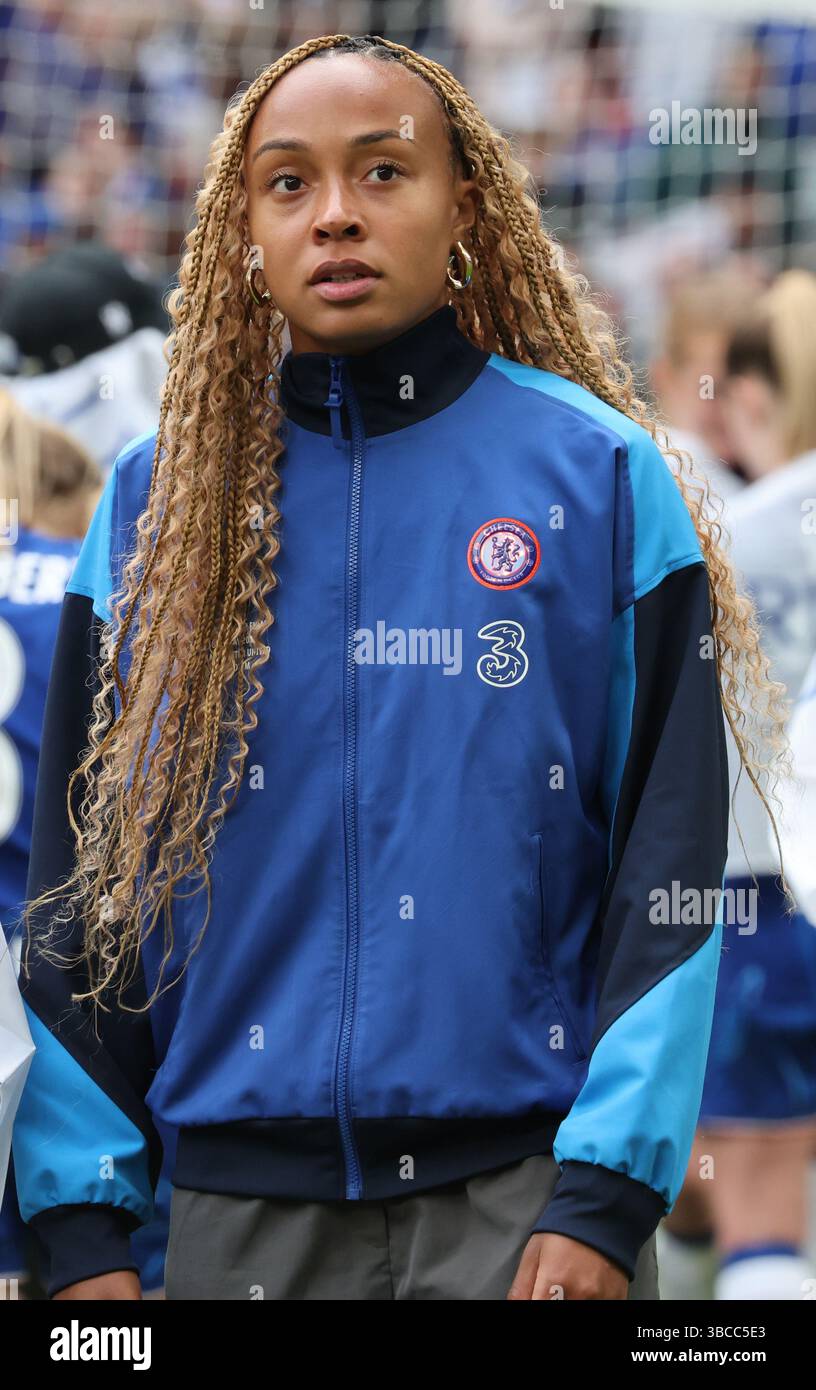London, UK. 18th May, 2025. Chelsea Women Maelys Mpome After The Adobe ...