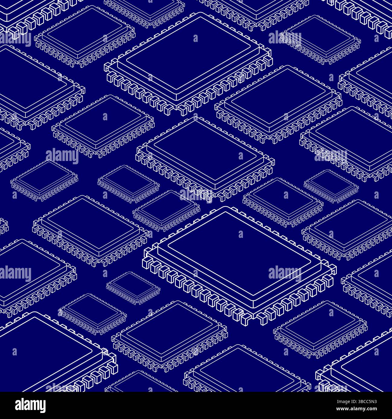 CPU PC pattern seamless. Processor background. Central processing system for computer texture ...