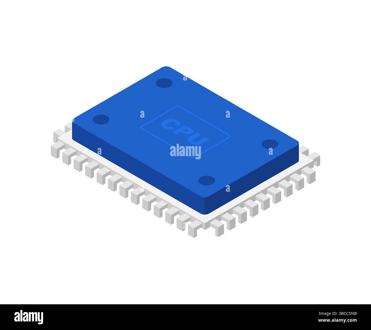 CPU PC. Processor isolated. Central processing system for computer Stock Vector Image & Art - Alamy