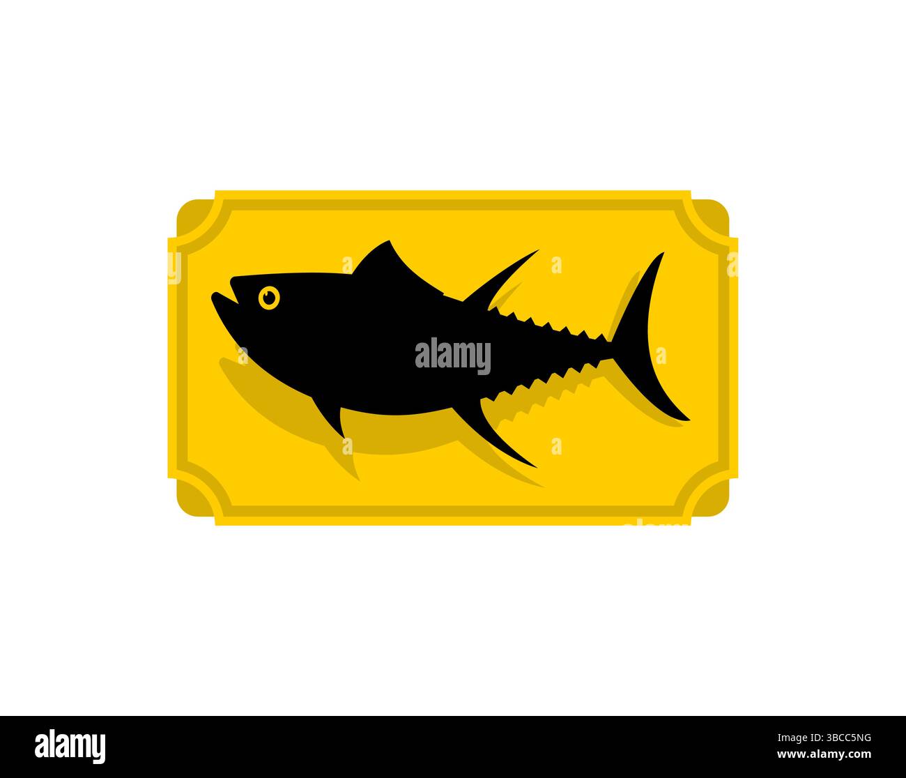 Trophy Fish On Board isolated. Fish interior decor Stock Vector Image ...