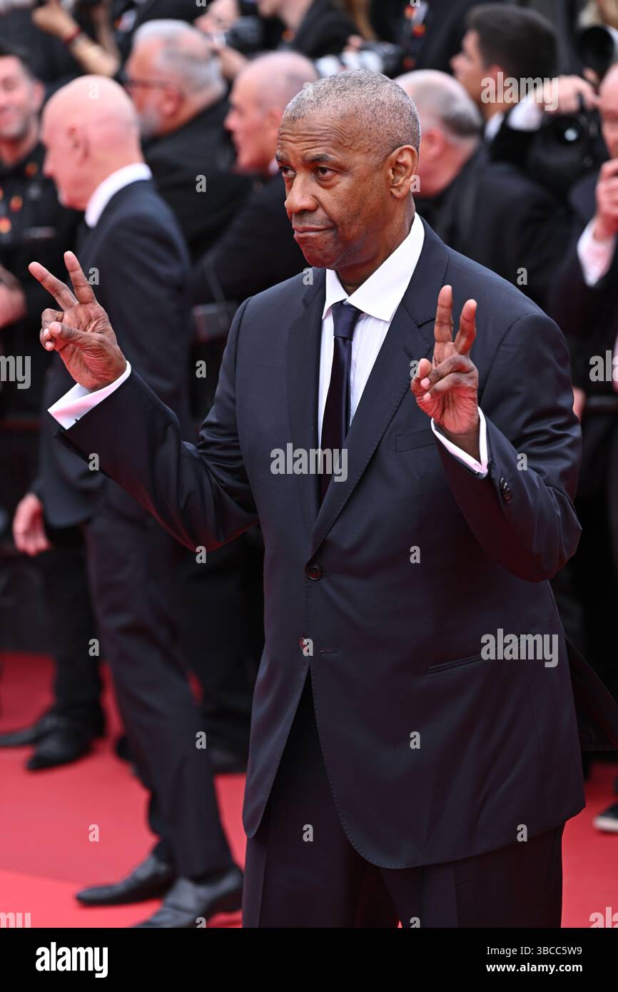 Denzel Washington attends the premiere of Highest 2 Lowest at the 78th ...