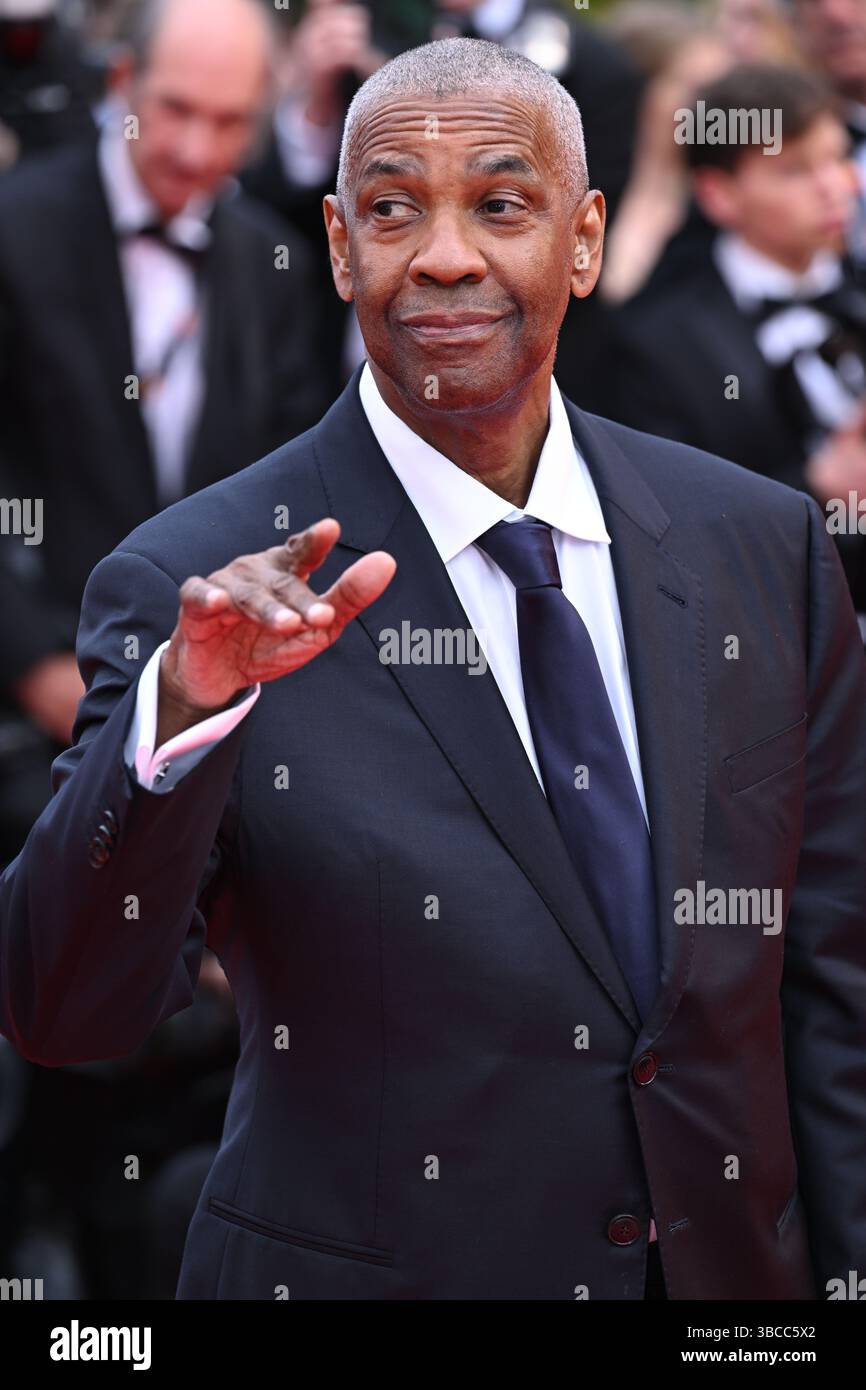 Denzel Washington attends the premiere of Highest 2 Lowest at the 78th ...