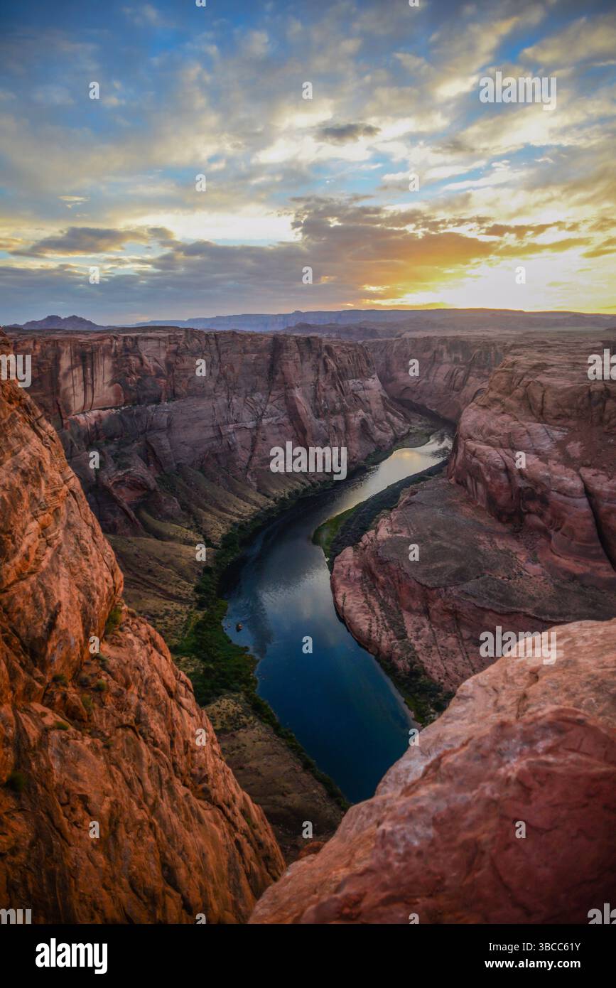 Horseshoe bend, a horseshoe-shaped incised meander of the Colorado River, Glen Canyon, Arizona ...