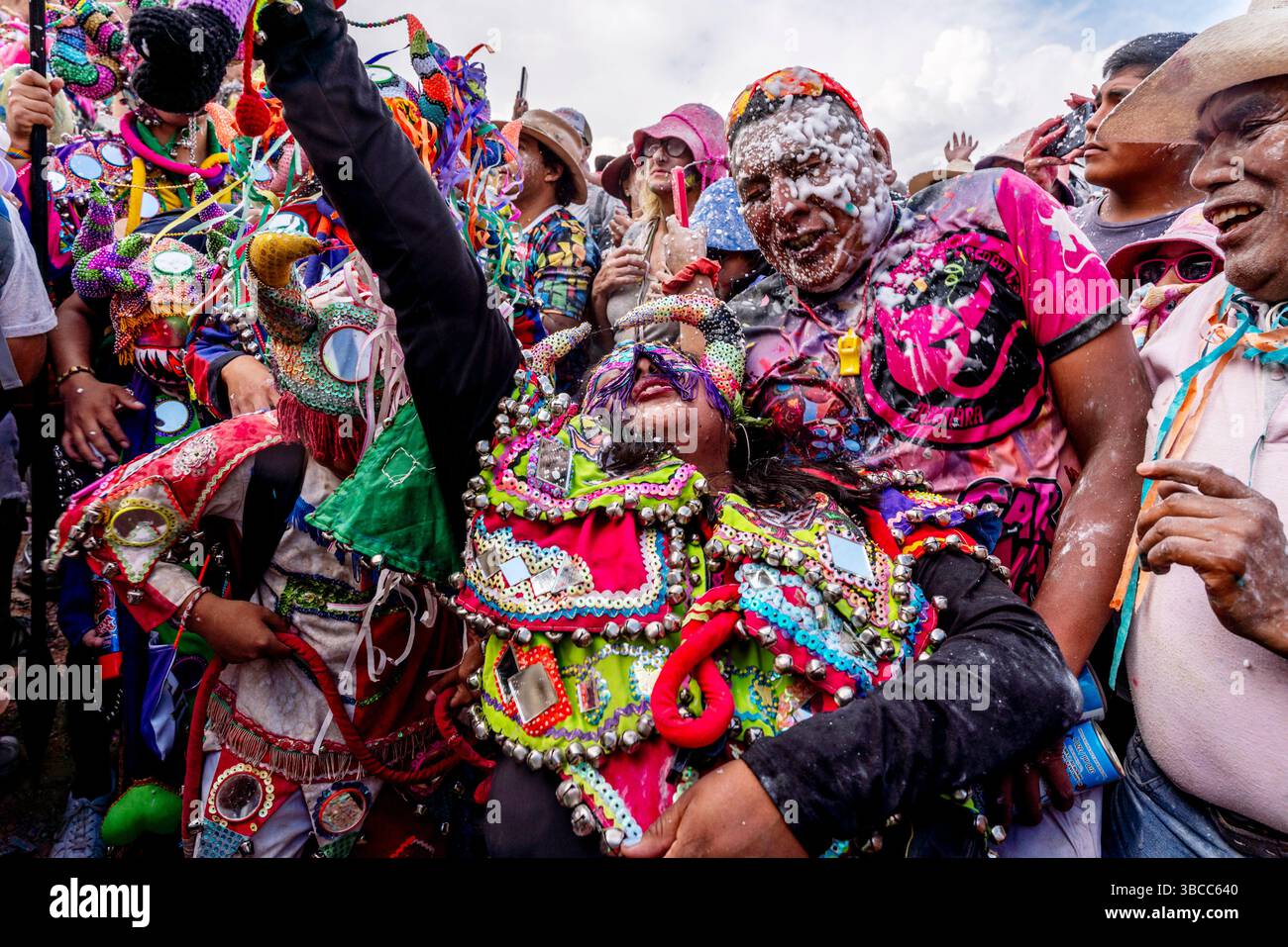 Local People Dressed As Colourful Devils Descend The 'Cerro Negro ...