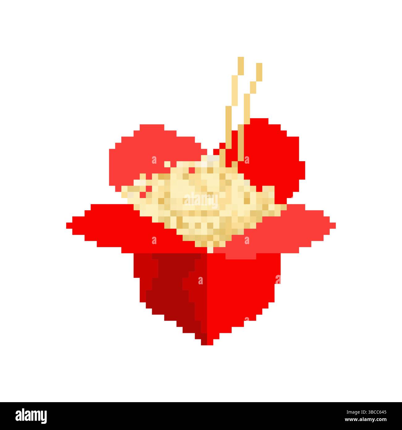 Chinese noodles in box pixel art. 8 bit Traditional food in China Stock Vector Image & Art - Alamy