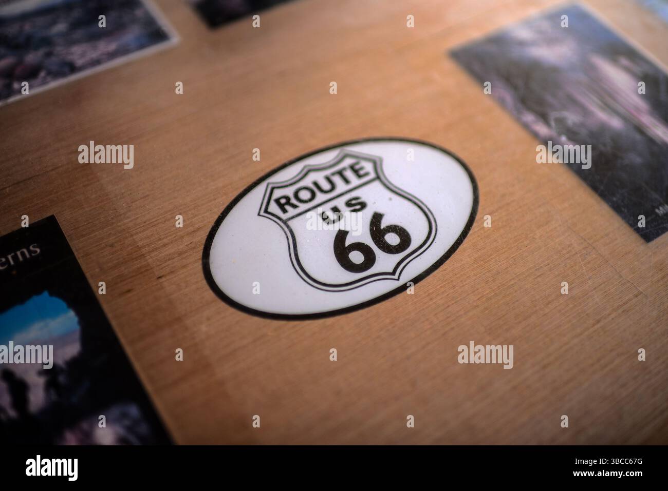 Route 66 road map hi-res stock photography and images - Alamy