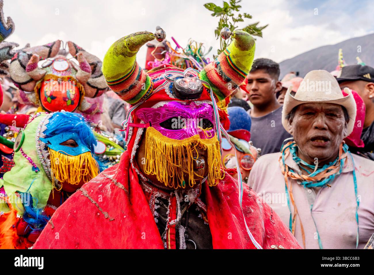 Local People Dressed As Colourful Devils Descend The 'Cerro Negro ...