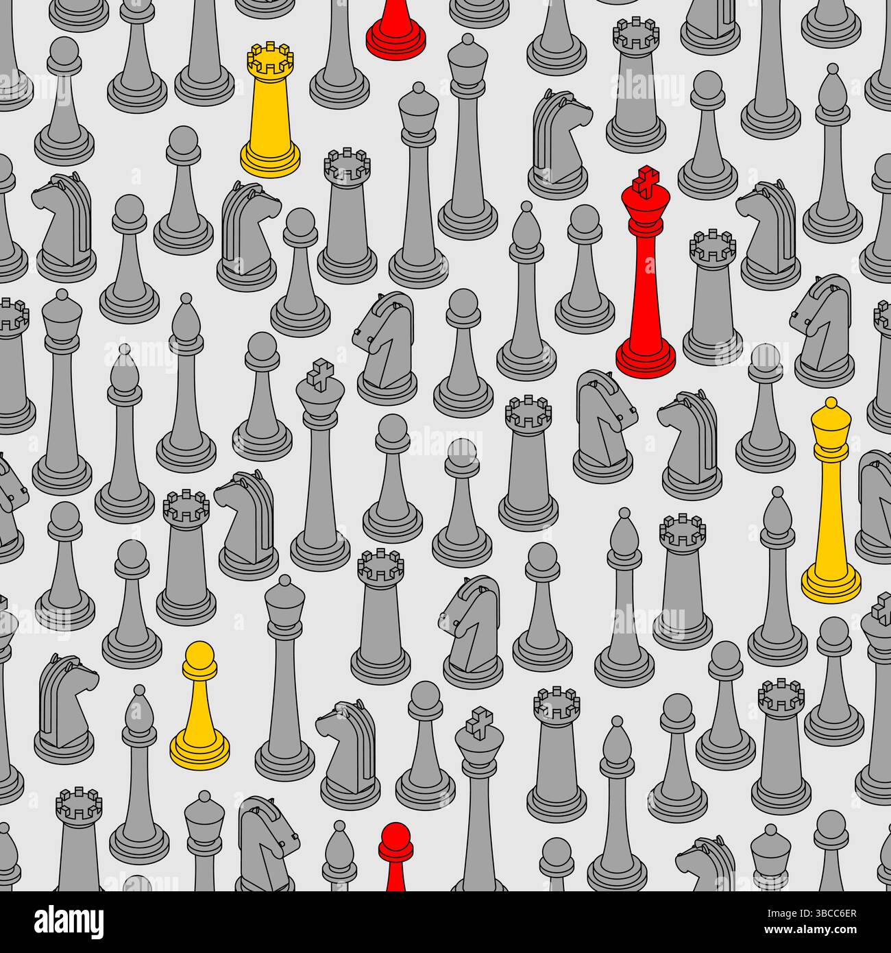 Chess pattern seamless. chess pieces set background Stock Vector Image ...