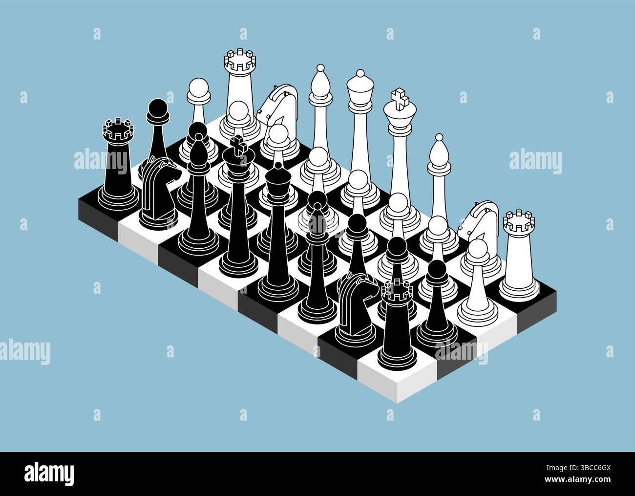 Chess on chessboard. Ancient game Stock Vector Image & Art - Alamy