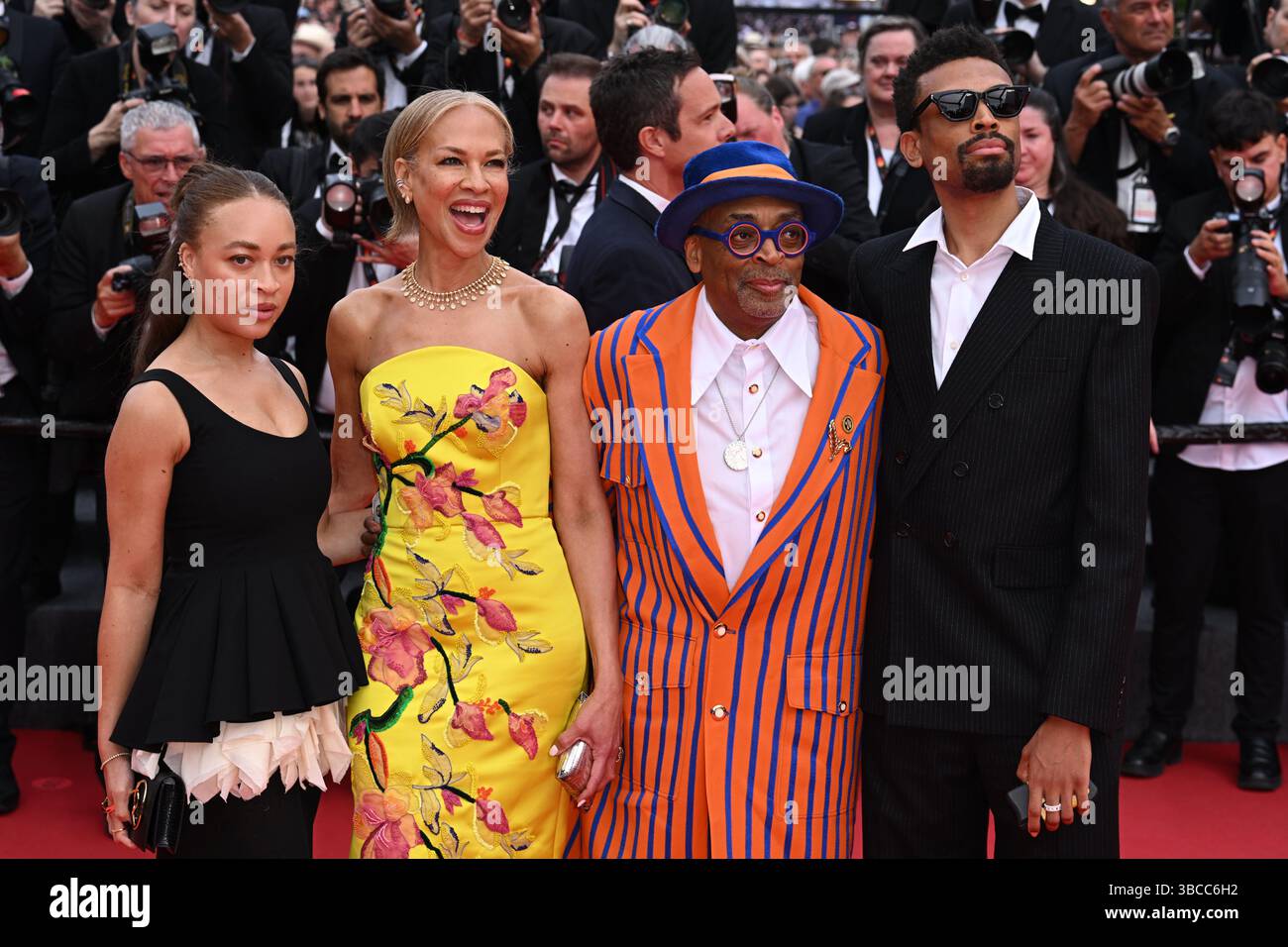 (left to right) Satchel Lee, Tonya Lewis Lee, Spike Lee and Jackson Lee ...