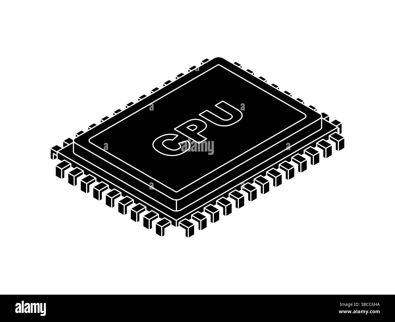 CPU PC. Processor isolated. Central processing system for computer Stock Vector Image & Art - Alamy