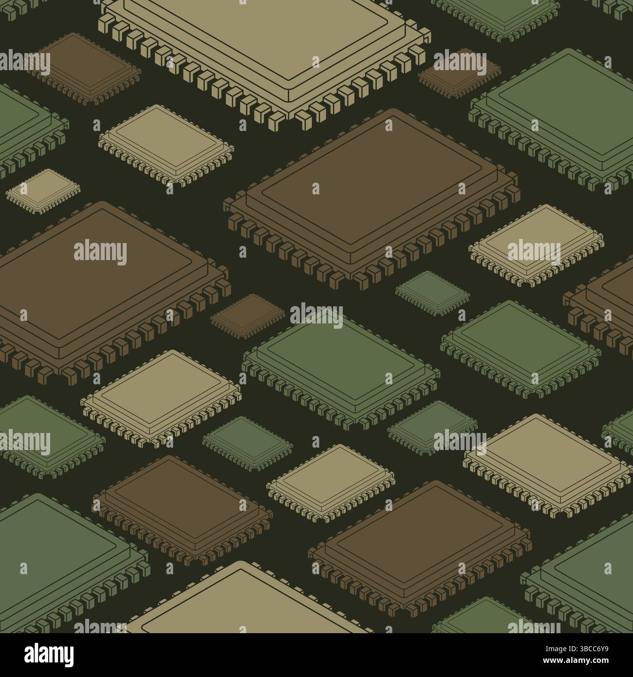 CPU PC Military pattern seamless. IP troops texture. Processor Army background Stock Vector ...