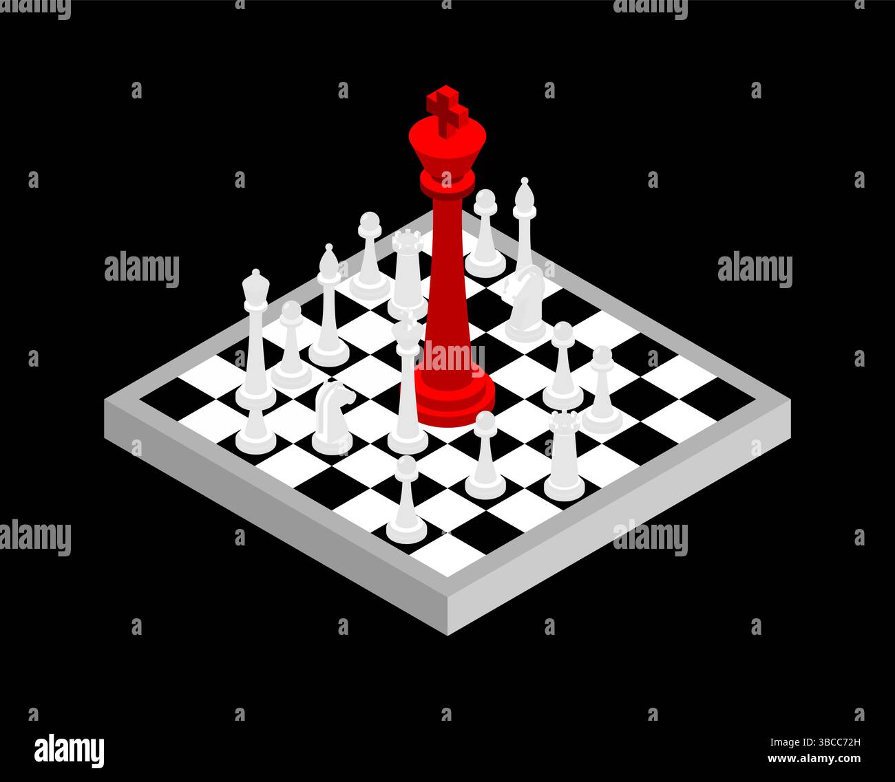 Pawns Surround King in Chess. Chess Game. Concept: Never Give Up Even ...