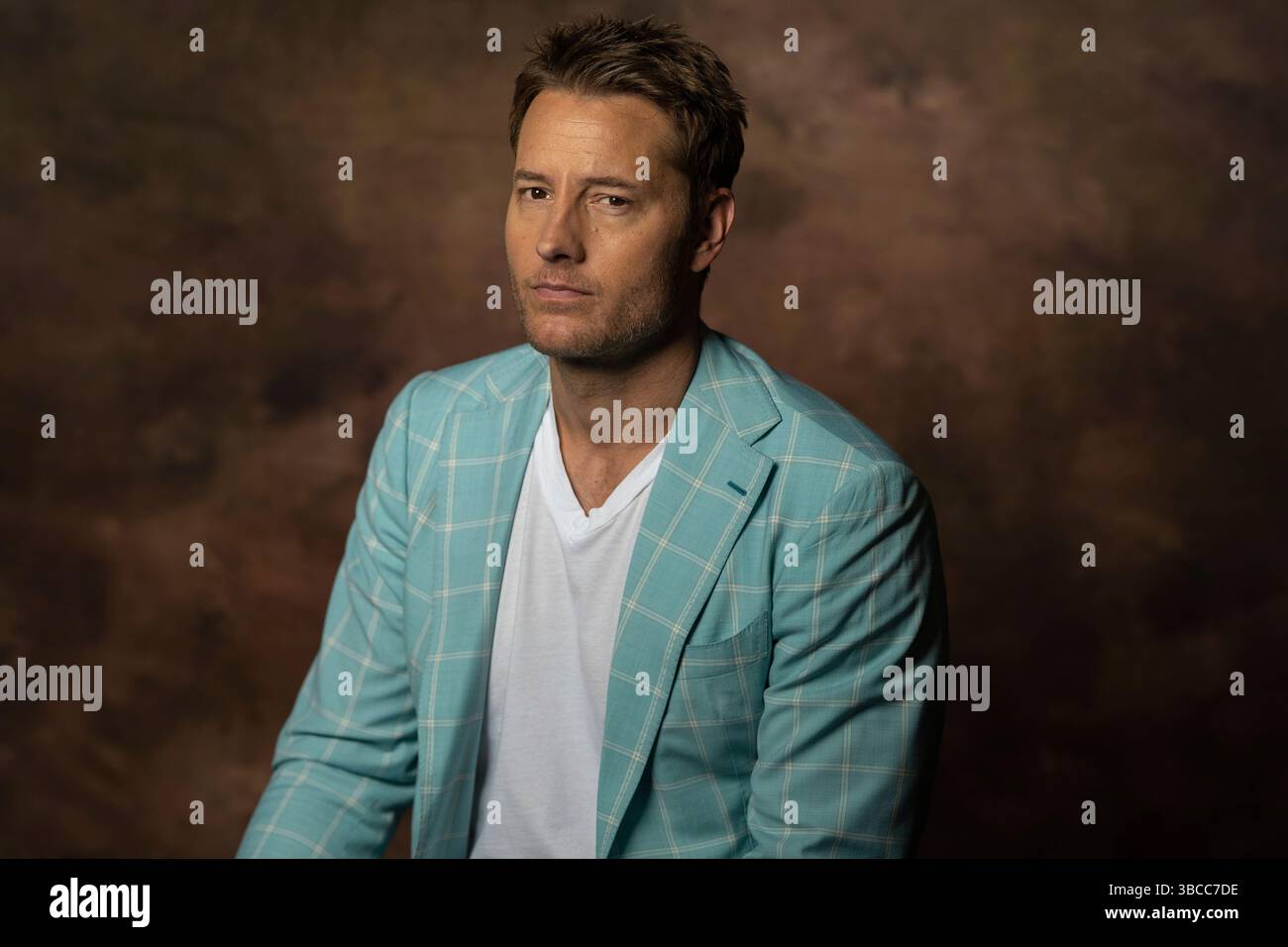 Justin Hartley poses for a portrait on Friday, May 9, 2025, in New York ...