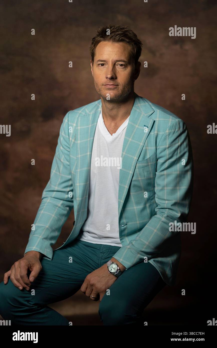 Justin Hartley poses for a portrait on Friday, May 9, 2025, in New York ...