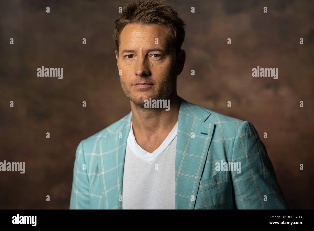Justin Hartley poses for a portrait on Friday, May 9, 2025, in New York ...