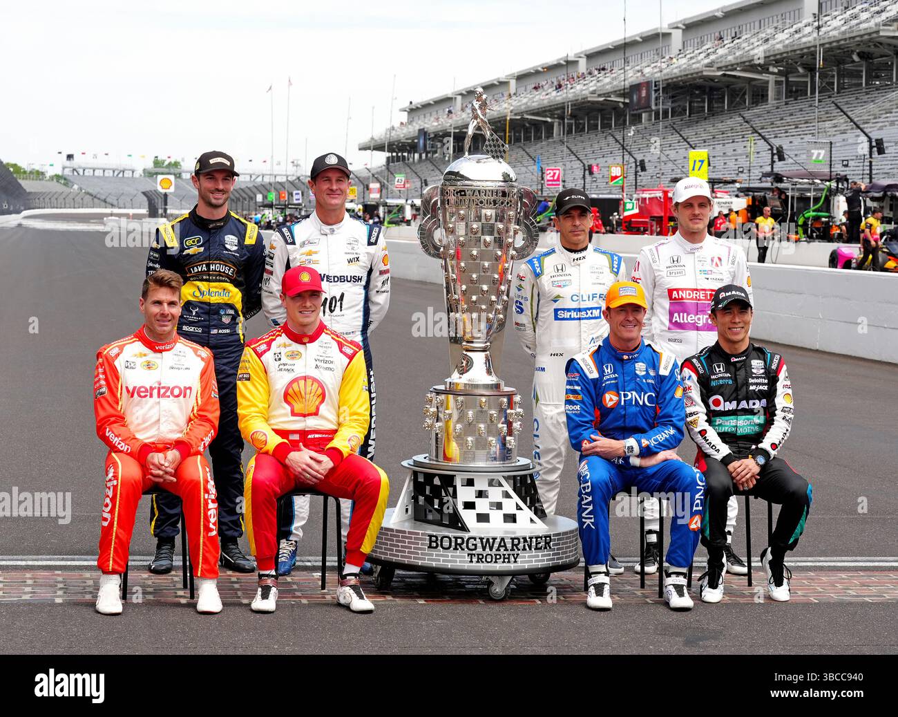 INDIANAPOLIS, IN - MAY 19: From left to right front row former Indy 500 ...