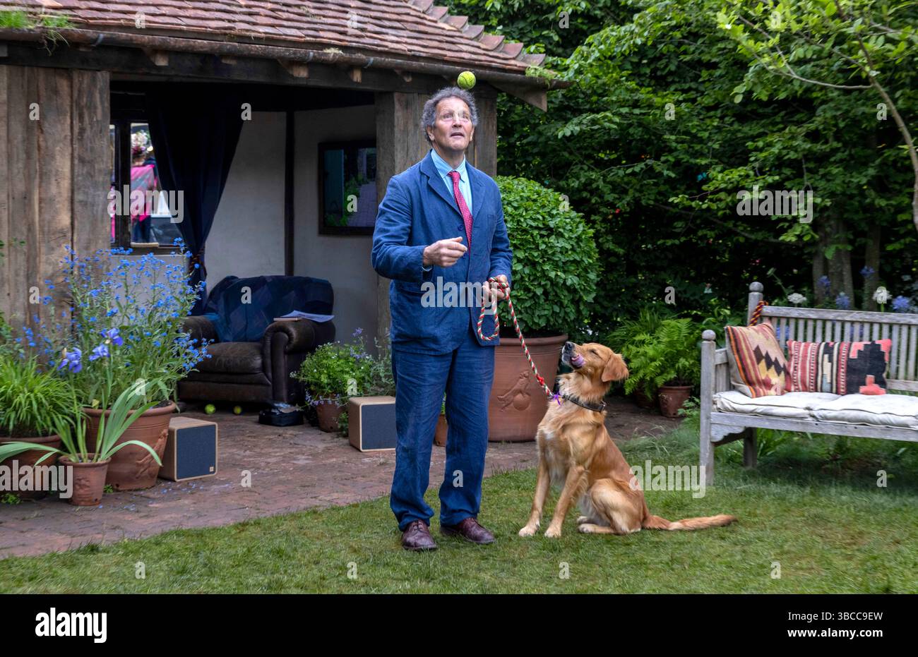 London, UK. 19th May, 2025. Monty Don and his wagging tailed designer ...