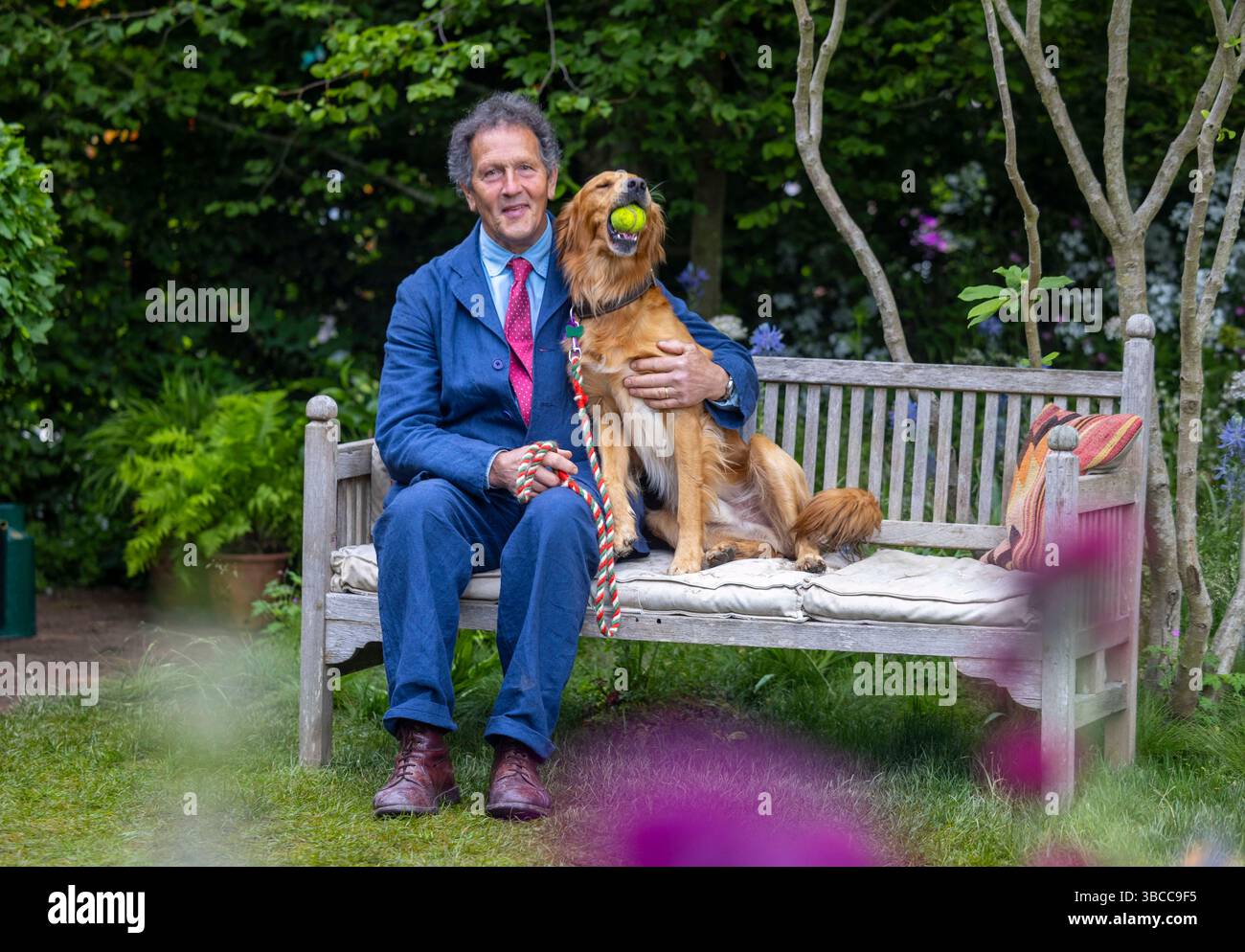 London, UK. 19th May, 2025. Monty Don and his wagging tailed designer ...