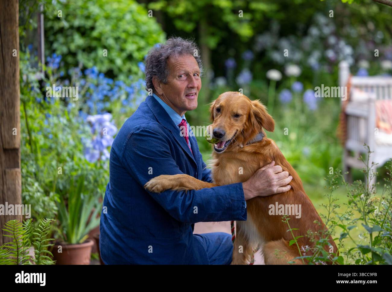 London, UK. 19th May, 2025. Monty Don and his wagging tailed designer ...