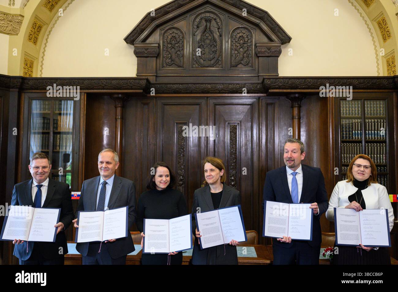 Prague, Czech Republic. 19th May, 2025. (L-R) Slovak ambassador Martin ...