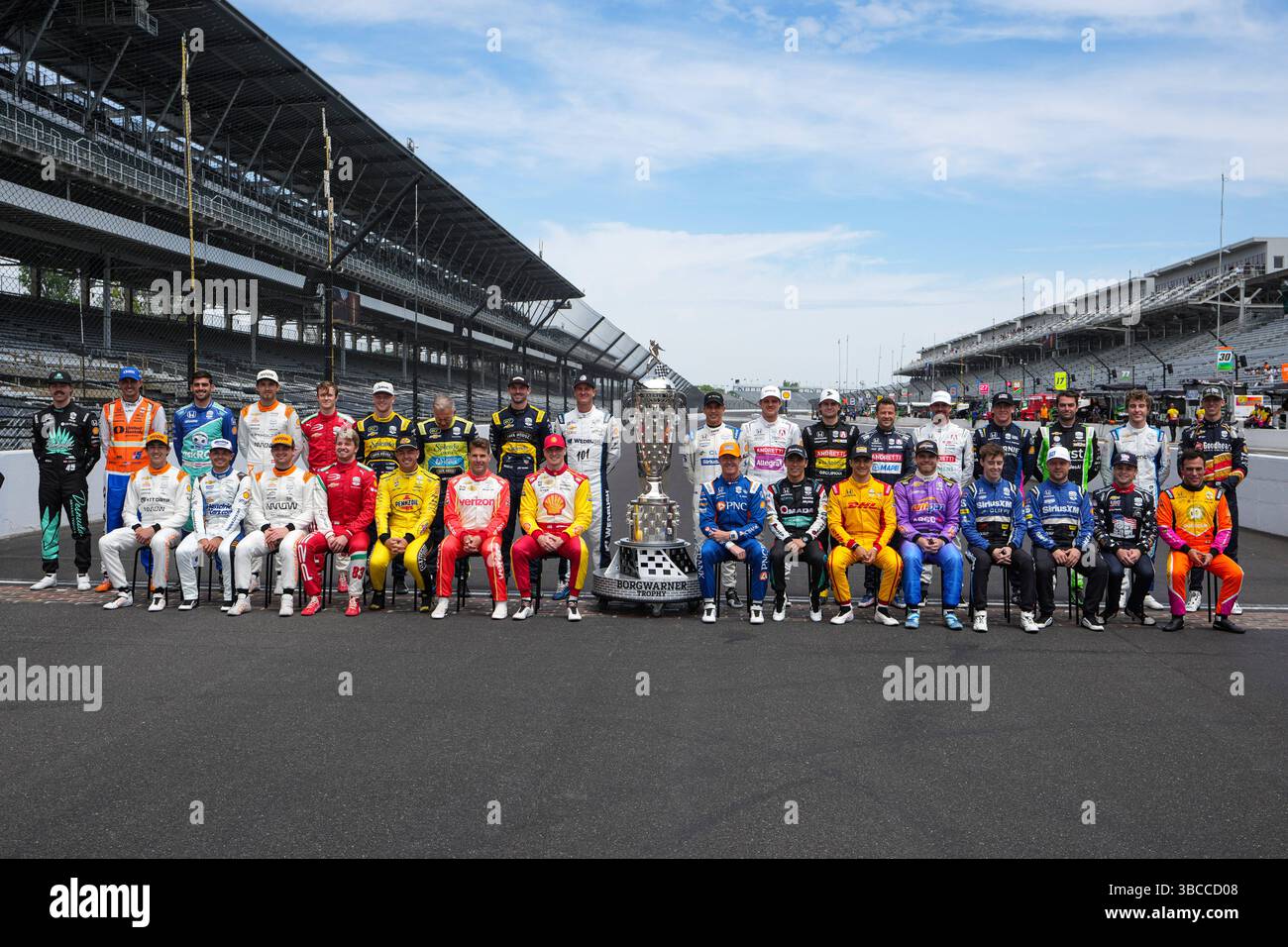 The starting field for the Indianapolis 500 auto race is shown on the ...