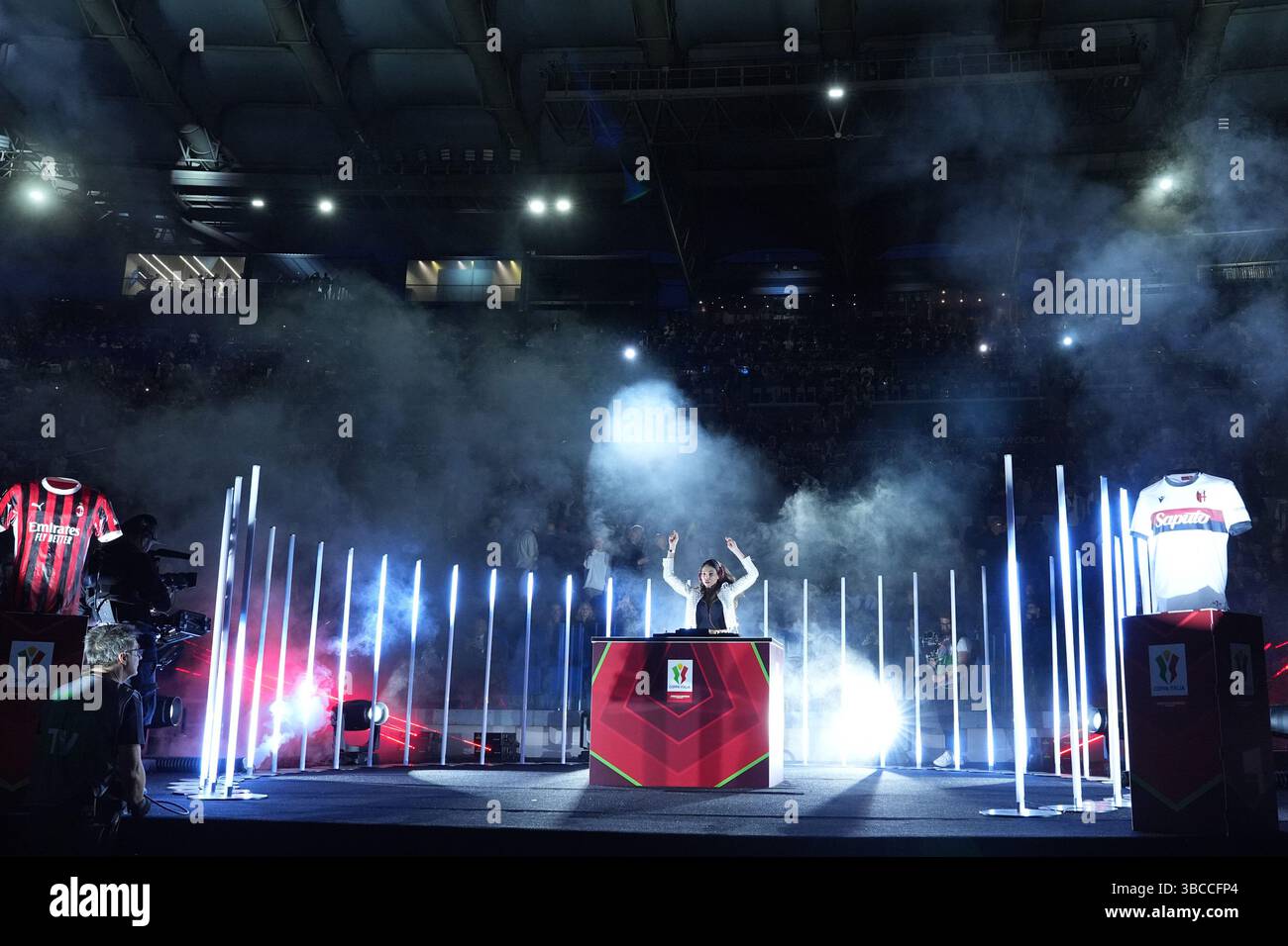 Roma, Italia. 14th May, 2025. choreography before the match during the ...