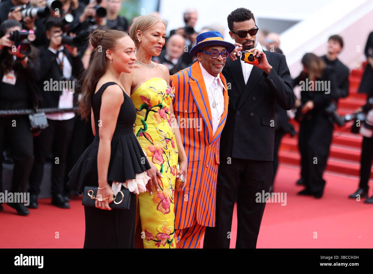 Cannes, France. 19th May, 2025. Jackson Lee, Spike Lee, Tonya Lewis Lee ...