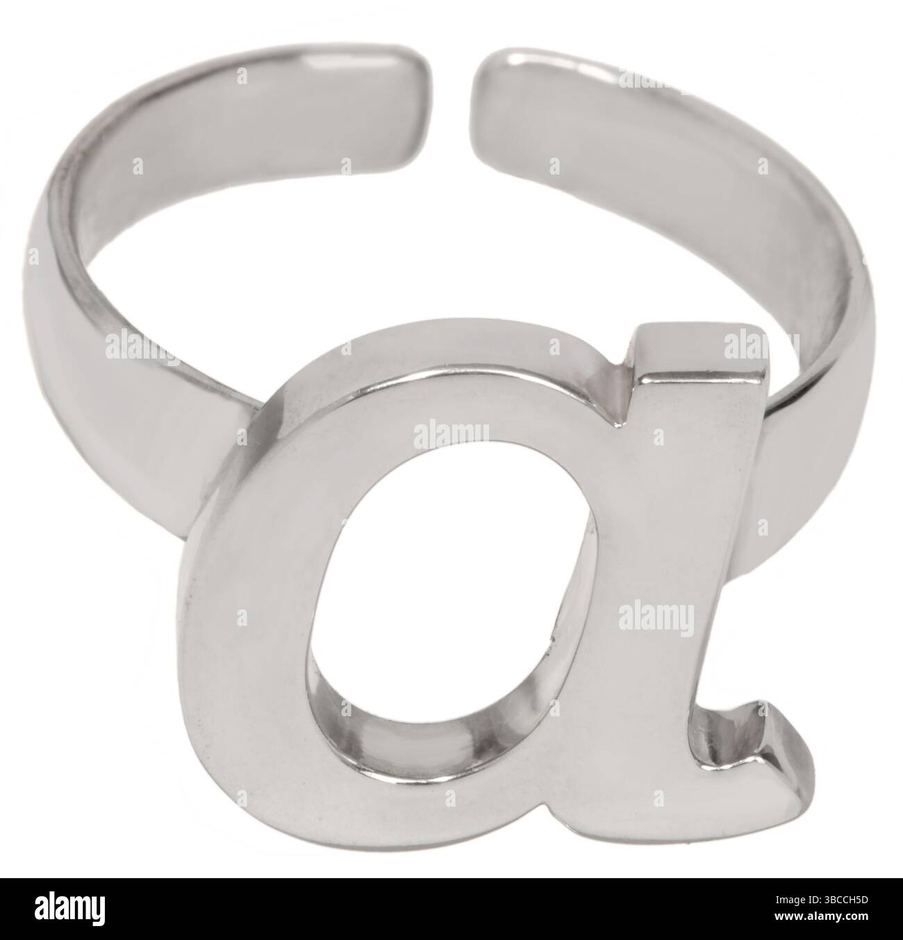 letter a ring photographed on a white background Stock Photo - Alamy