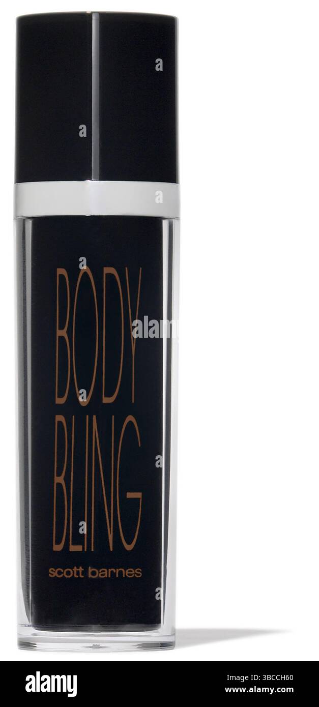 scott barnes body bling tanner photographed on a white background Stock ...