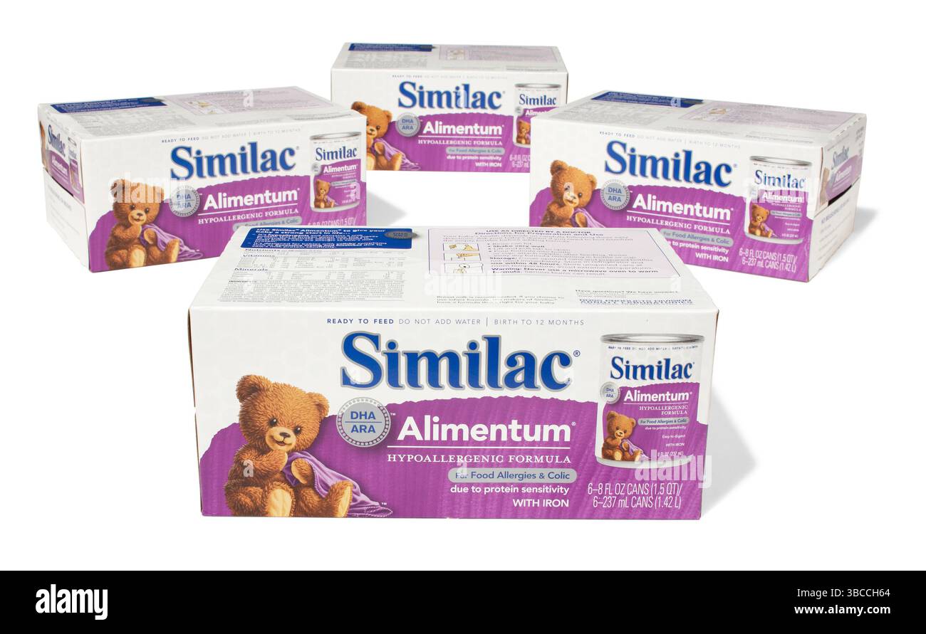 similac alimentum formula photographed on a white background Stock ...