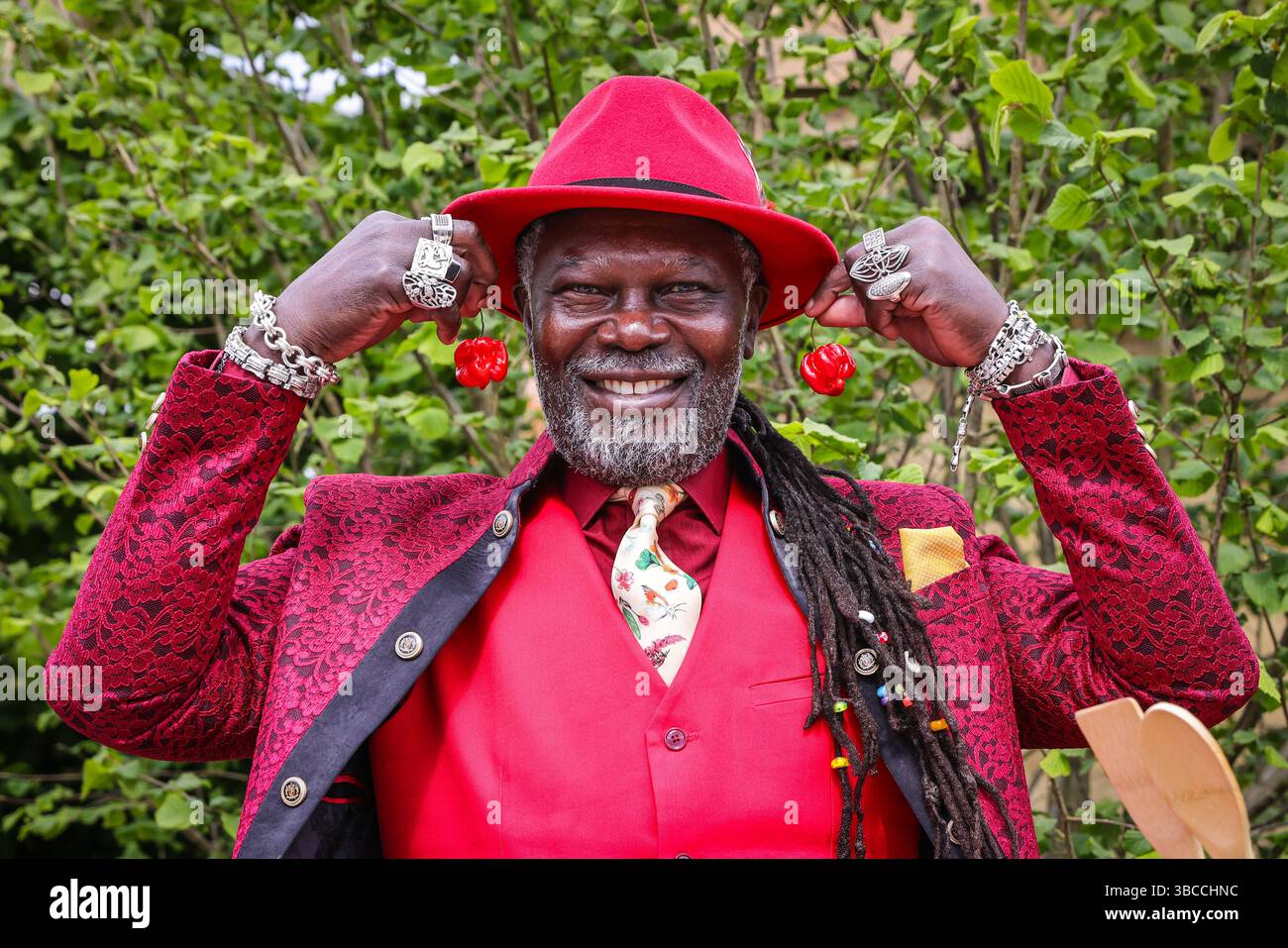 London, UK. 19th May, 2025. Levi Roots cooks up a storm using ...
