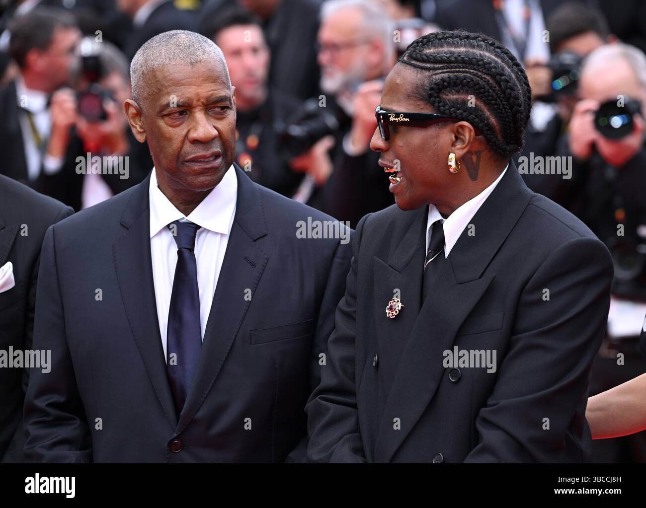 Cannes, France. May 19th, 2025. Denzel Washington and A$AP Rocky ...