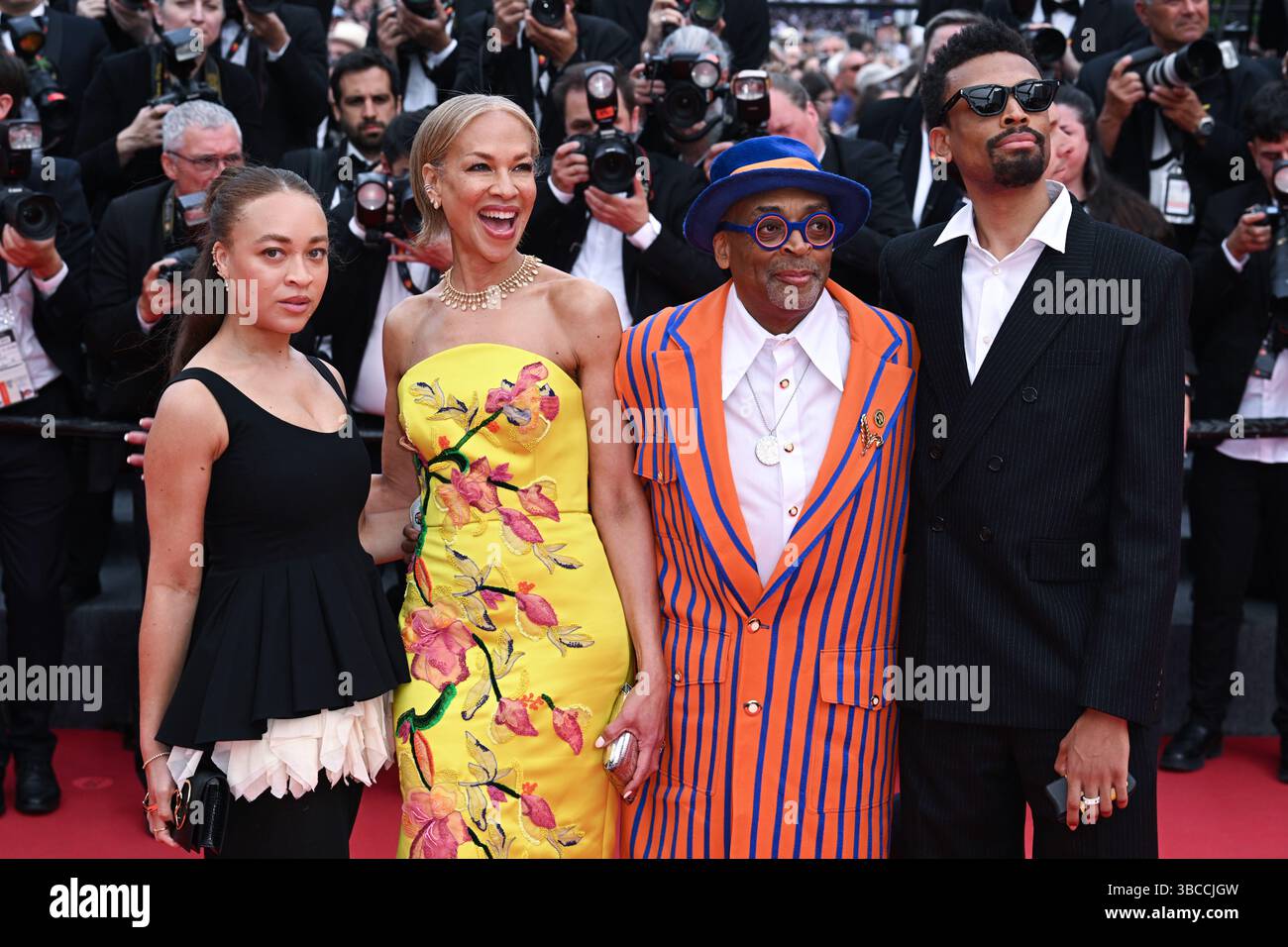 Cannes, France. May 19th, 2025. Satchel Lee, Tonya Lewis Lee, Spike Lee ...
