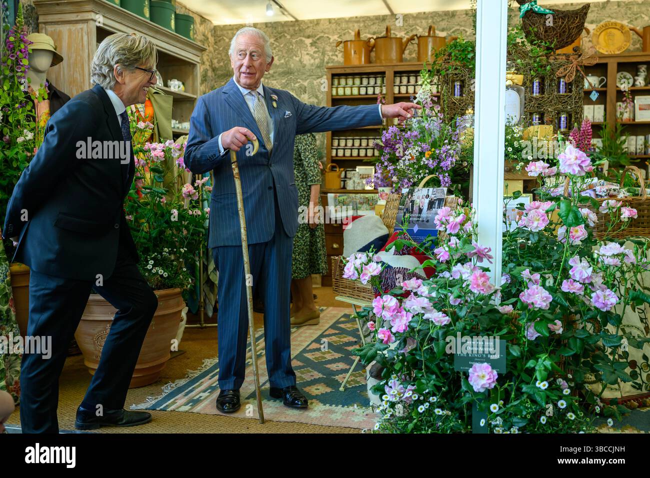 King Charles III, Patron of The Royal Horticultural Society, view a ...
