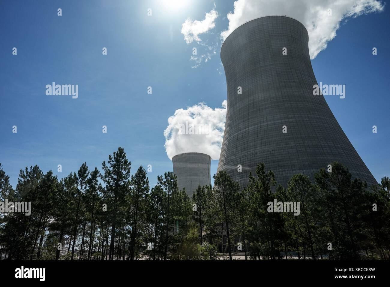 FILE - Cooling tower's three, left, and four are seen at the nuclear ...