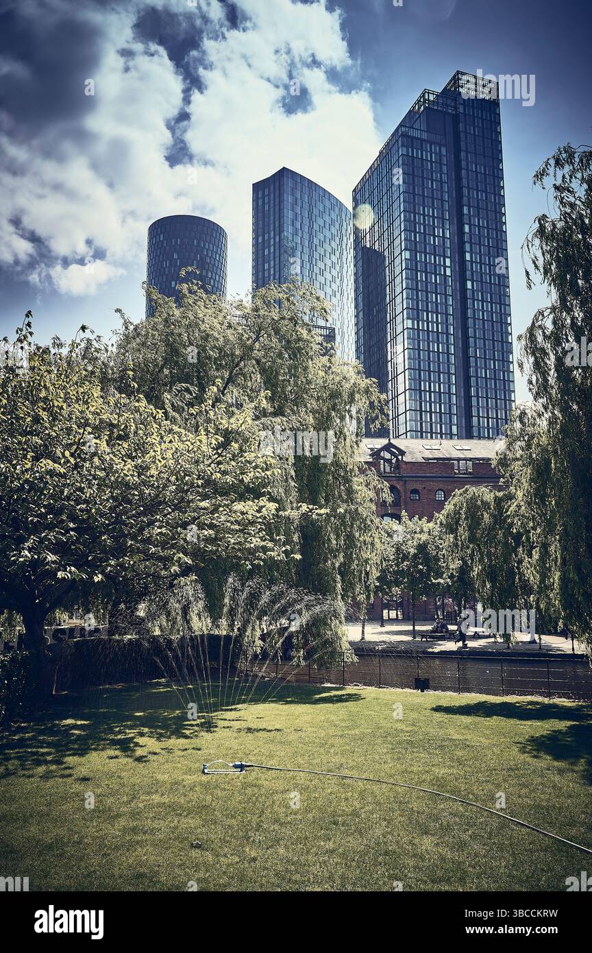 High rise buildings in the New Jackson area of Manchester from the ...