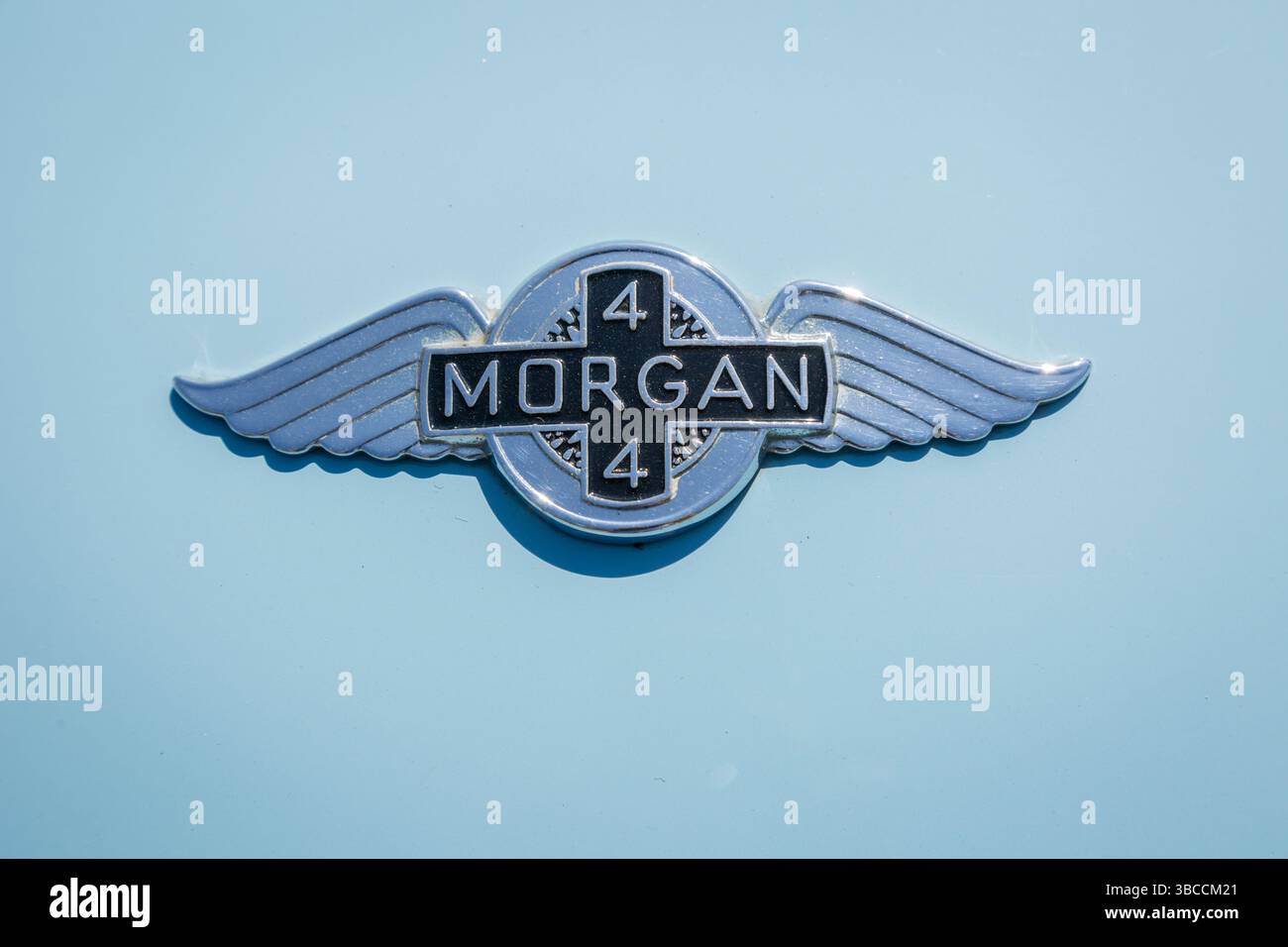 Close up of a classic Morgan car bonnet badge. 2025 Stock Photo - Alamy