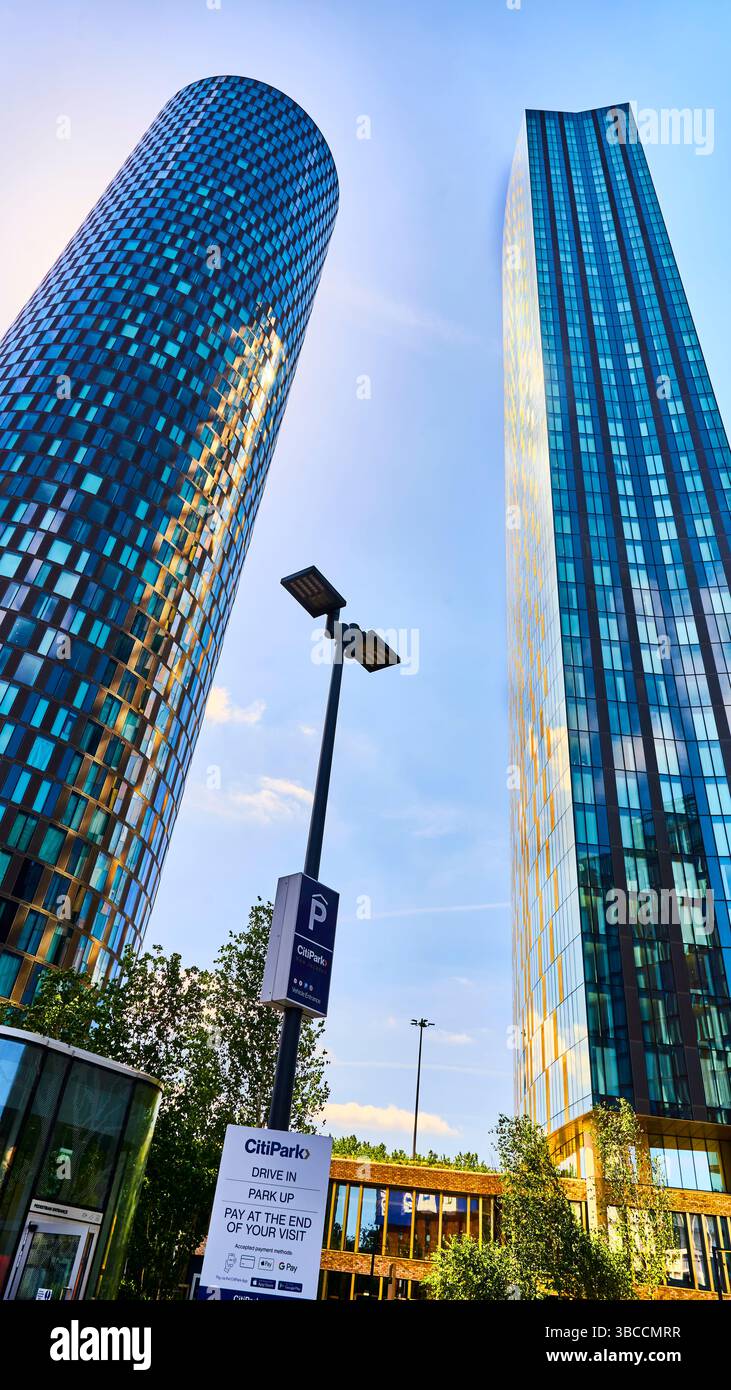 High rise buildings in the New Jackson area of Manchester,UK Stock ...