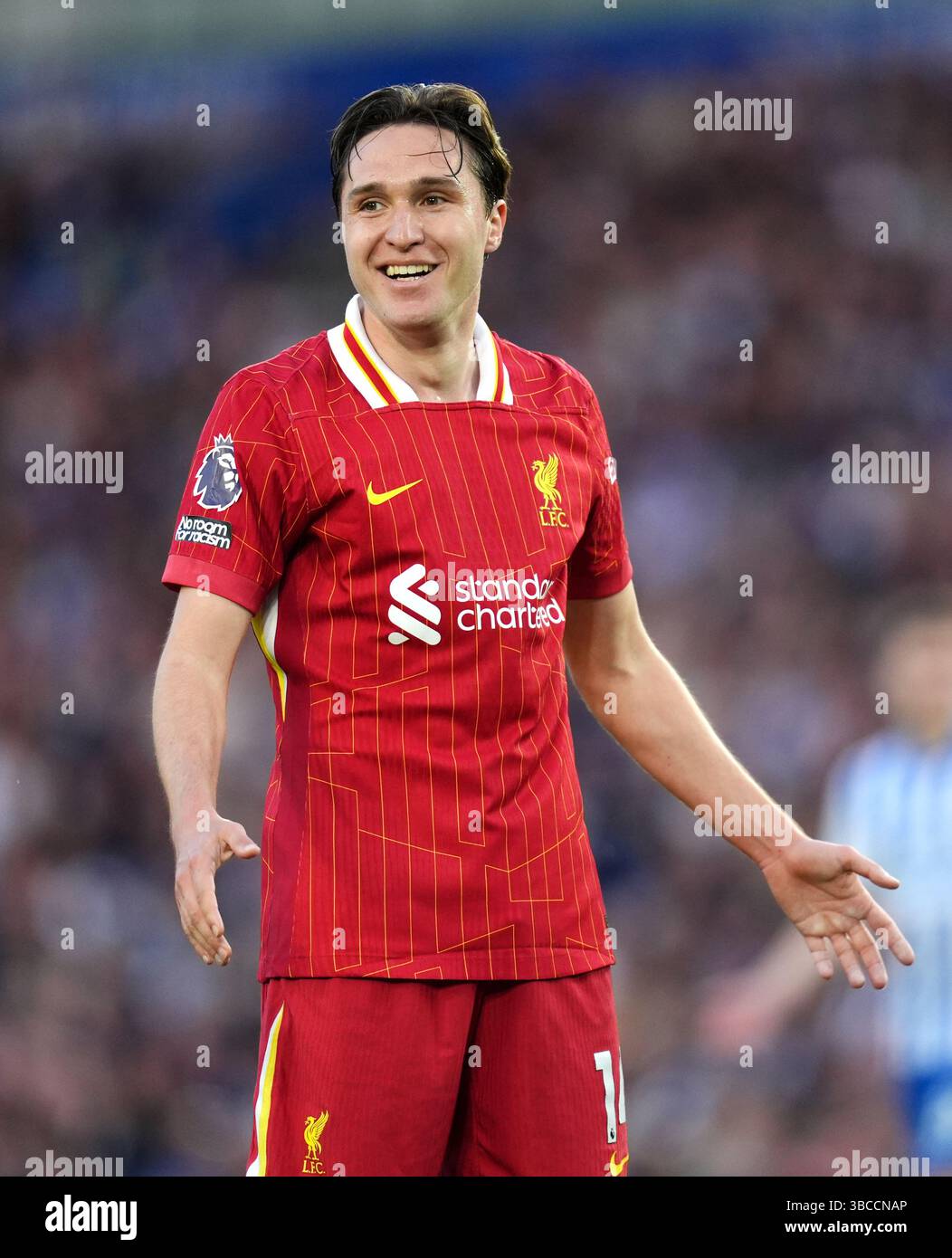 Liverpool's Federico Chiesa reacts during the Premier League match at ...