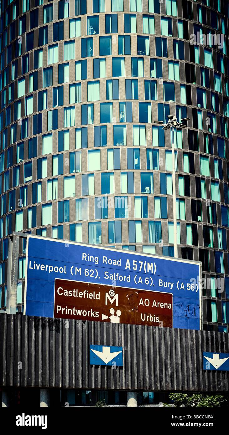 High rise buildings in the New Jackson area of Manchester,UK. The ...