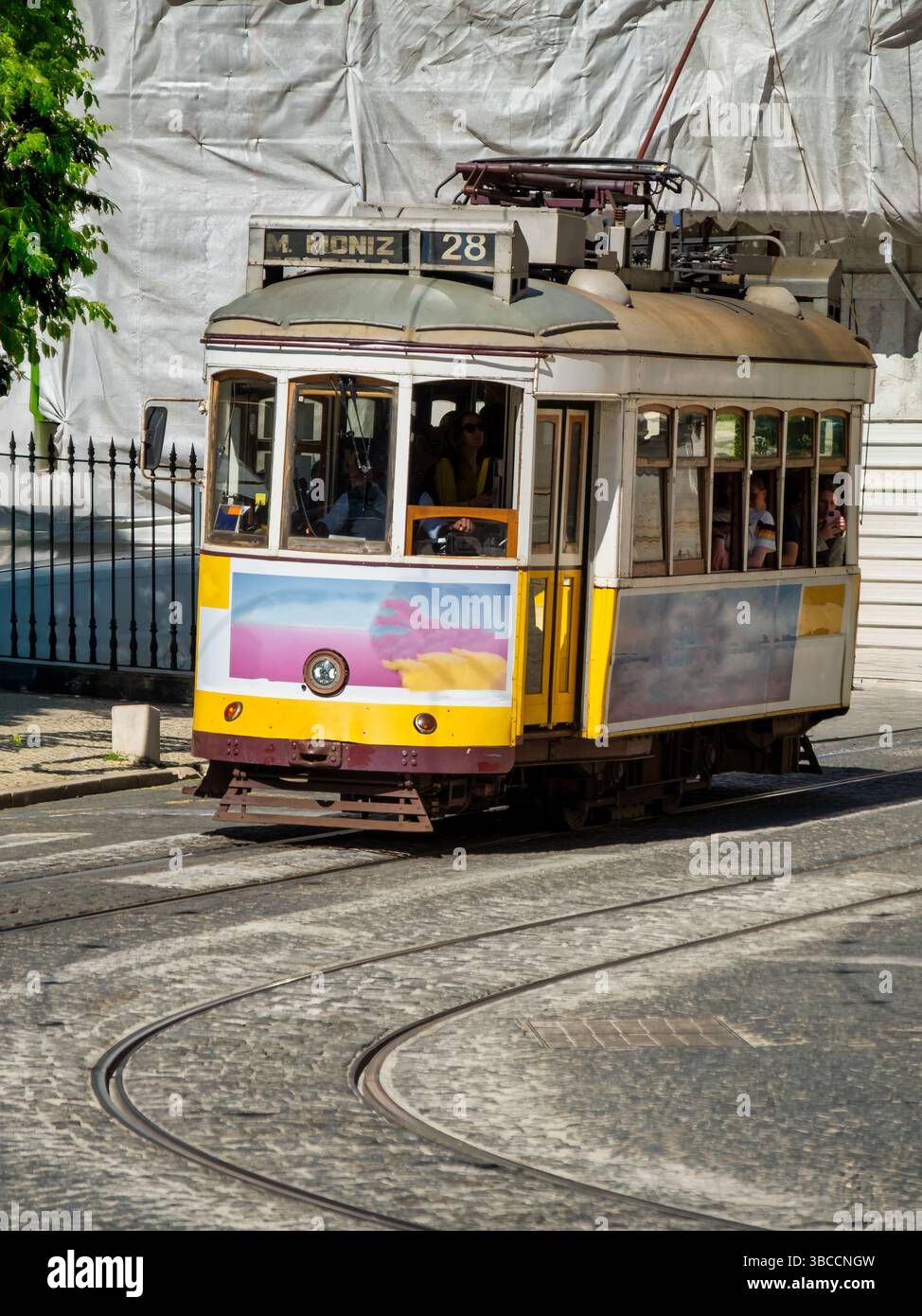 Classic Tram in Lisbon’s Praça do Comércio – Historic Hills Tramcar ...
