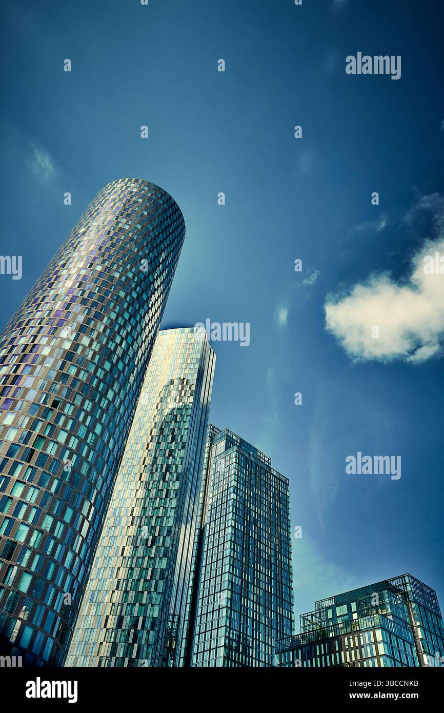 High rise buildings in the New Jackson area of Manchester,UK Stock ...