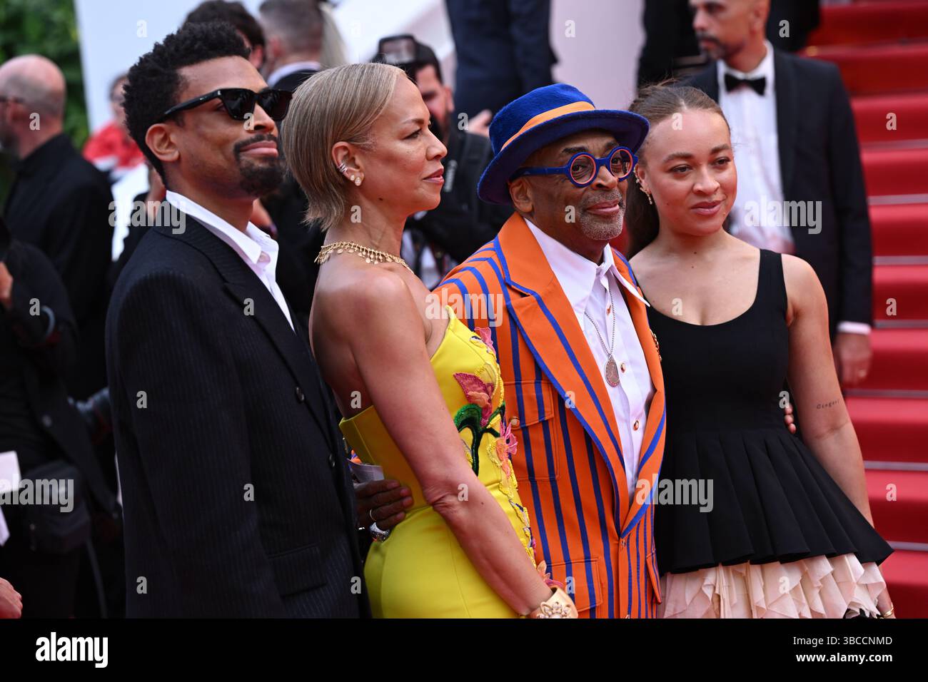 Cannes, France. May 19th, 2025. Satchel Lee, Tonya Lewis Lee, Spike Lee ...