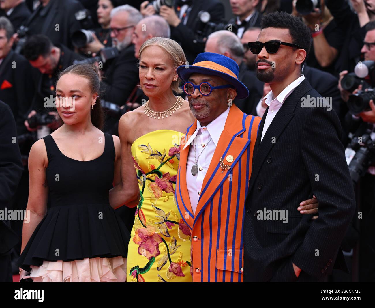 Cannes, France. May 19th, 2025. Satchel Lee, Tonya Lewis Lee, Spike Lee ...