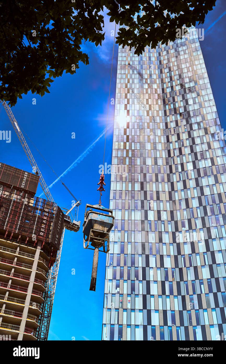 High rise buildings in the New Jackson area of Manchester,UK Stock ...