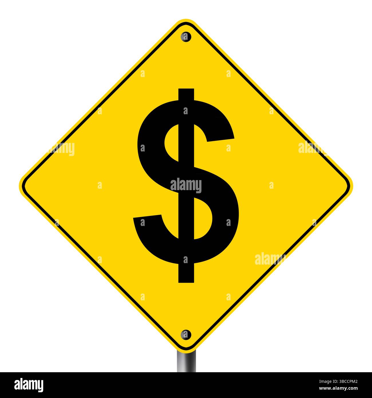 Dollar bill warning sign hi-res stock photography and images - Alamy