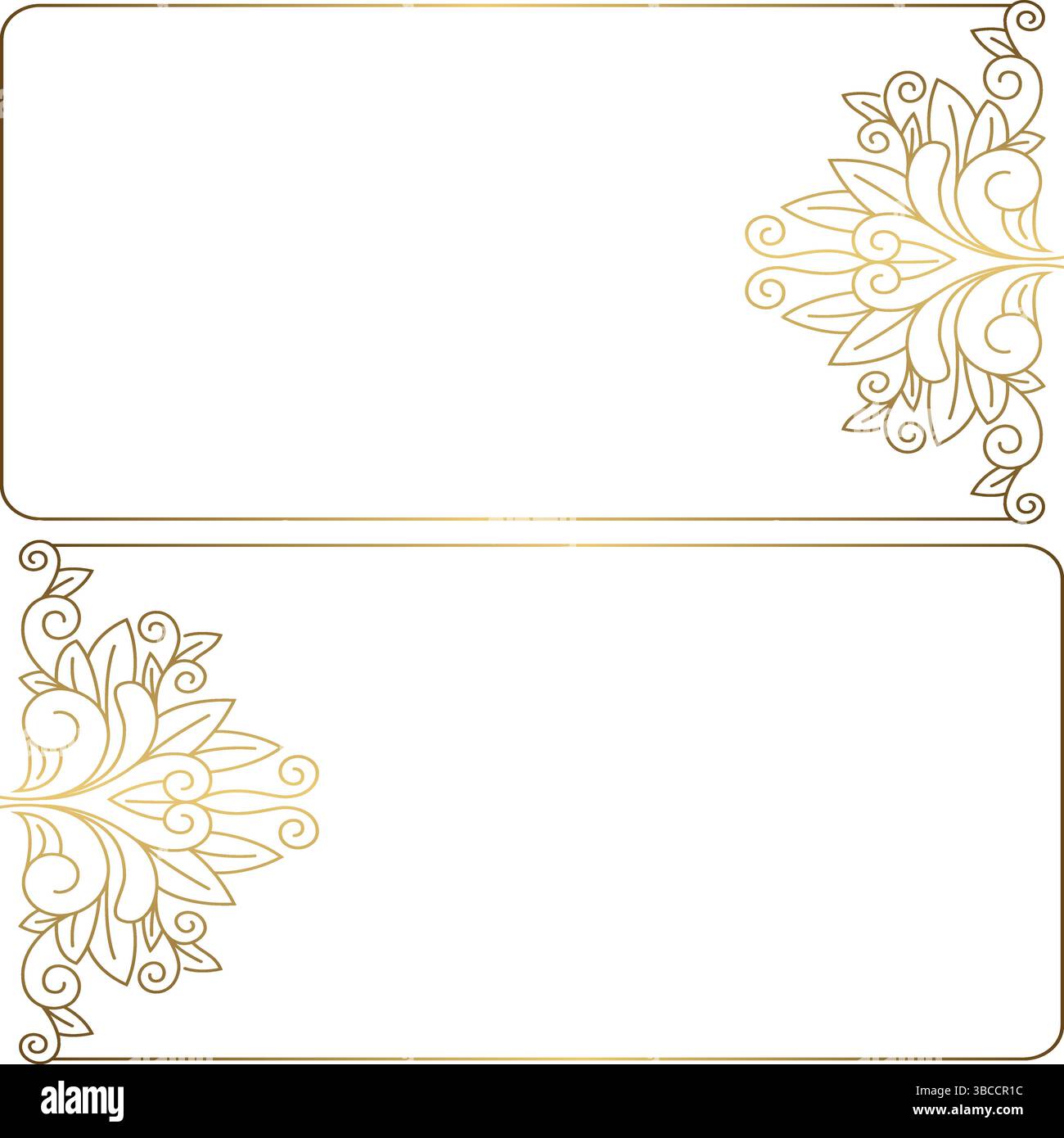 Golden Luxury Floral Frame Elegant Decorative Design. This high ...