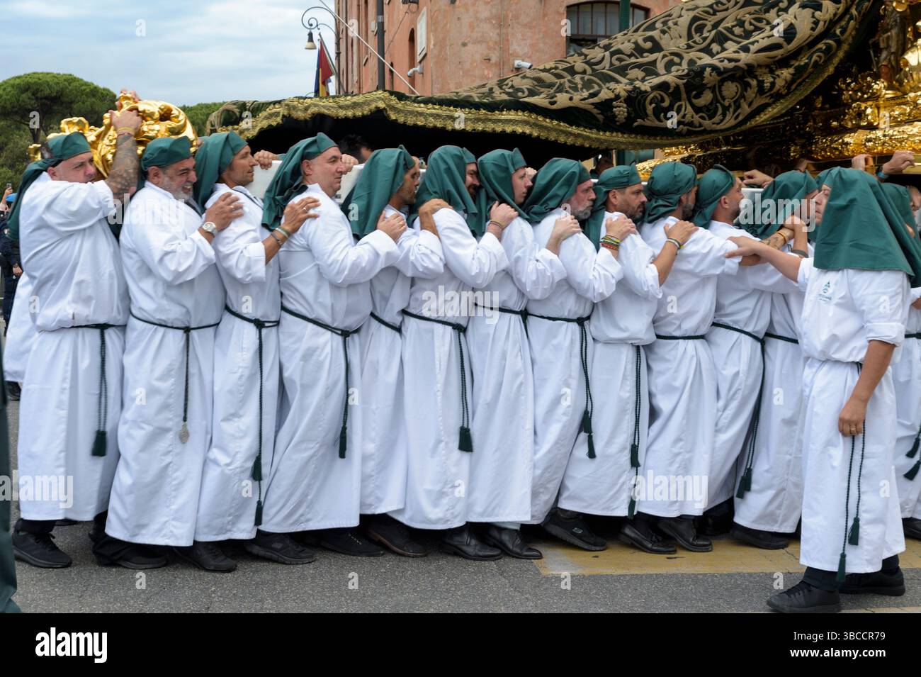 May 17, 2025, Rome, Italy: Members of the Archiconfradia del Paso y la ...